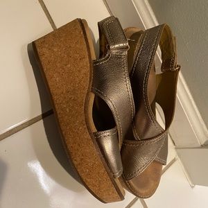 Clarks | Shoes | Clarks Wedge Sandal | Poshmark